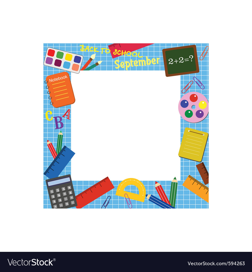 School border frame Royalty Free Vector Image - VectorStock