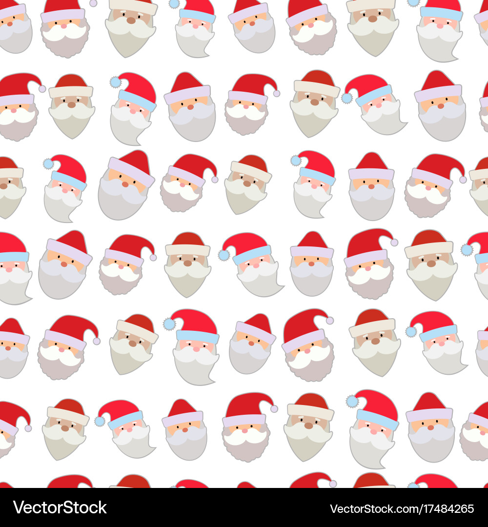 Faces of santa Royalty Free Vector Image - VectorStock
