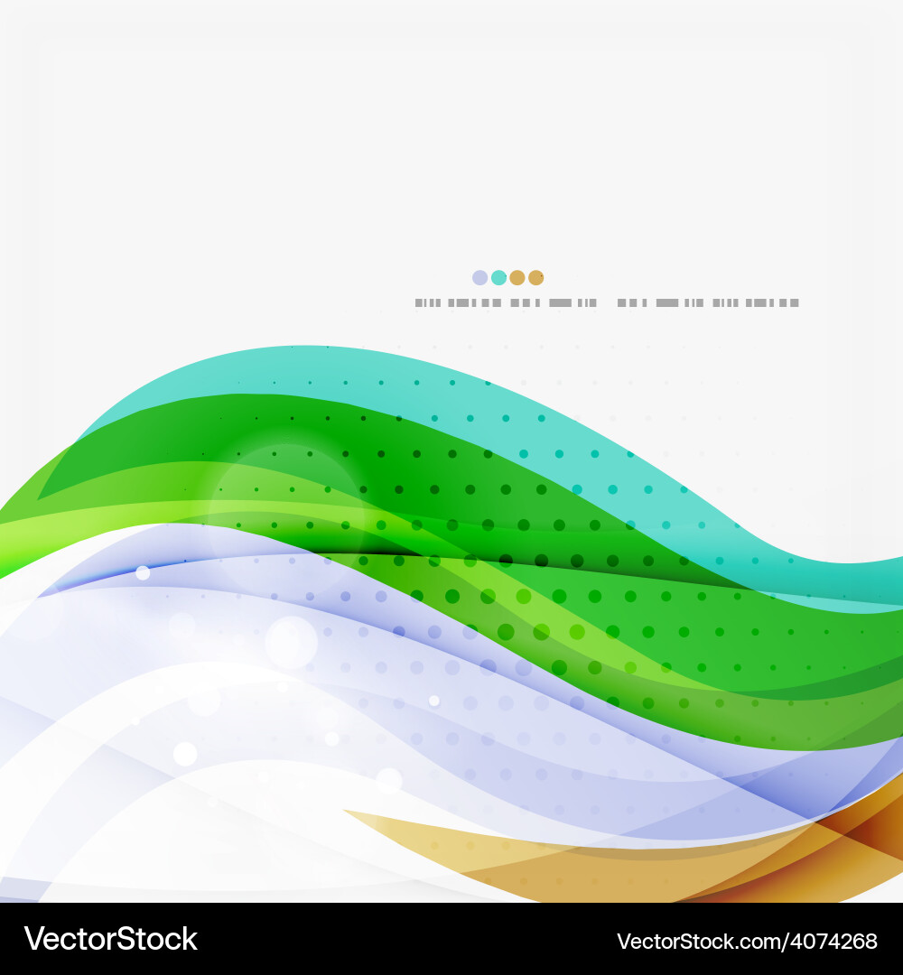 Green light lines on white presentation template Vector Image