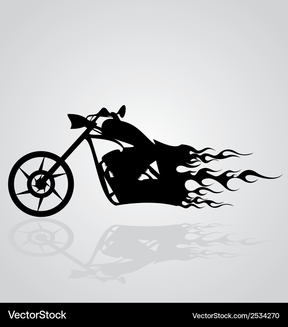 Flaming Motorcycle Royalty Free Vector Image - VectorStock
