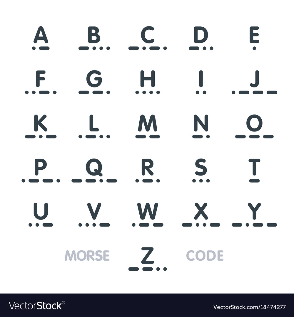 Morse code alphabet Royalty Free Vector Image - VectorStock Morse code alphabet Royalty Free Vector Image - VectorStock