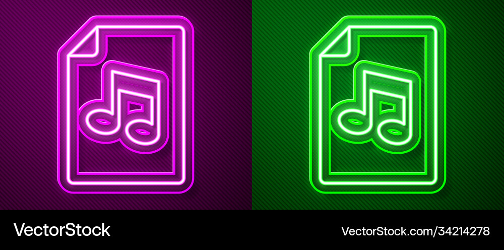 Glowing neon line music book with note icon Vector Image