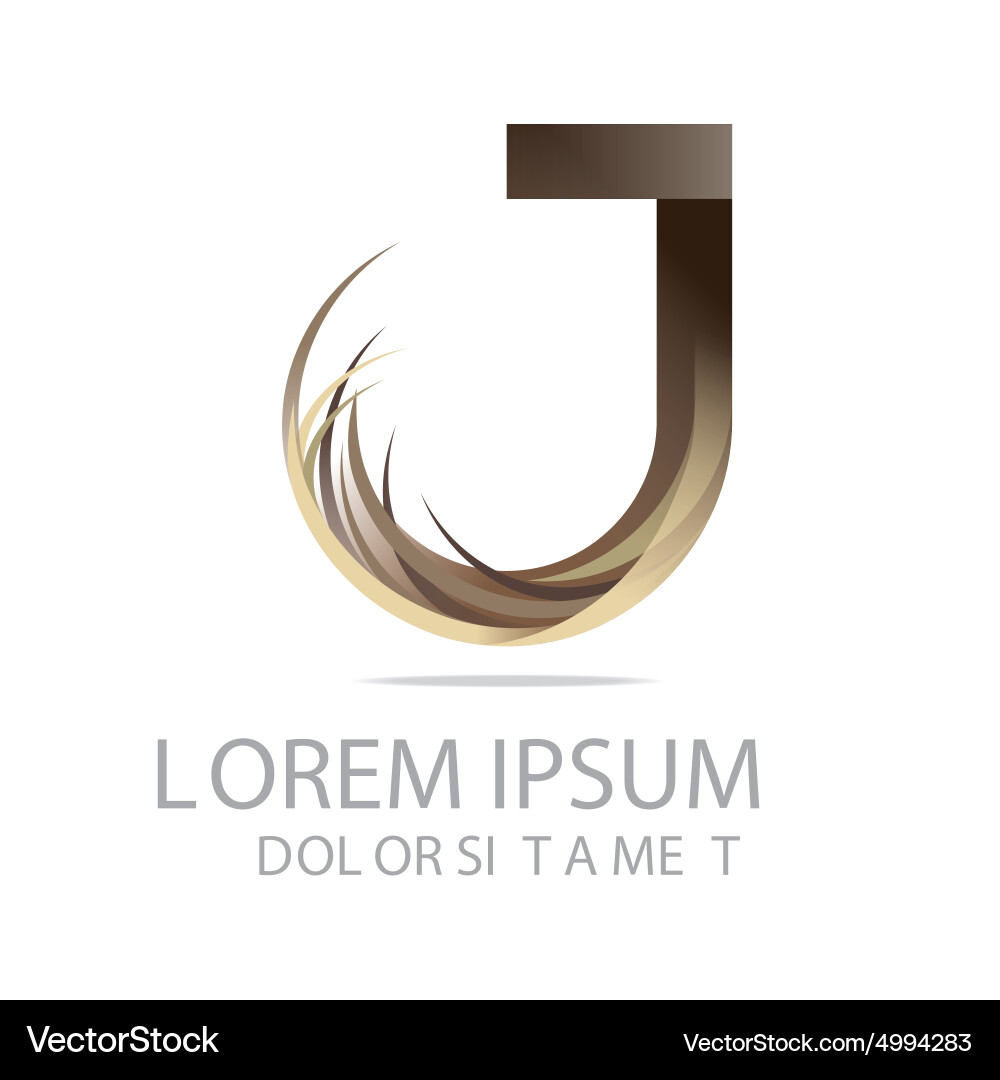 Symbol letter j Royalty Free Vector Image - VectorStock