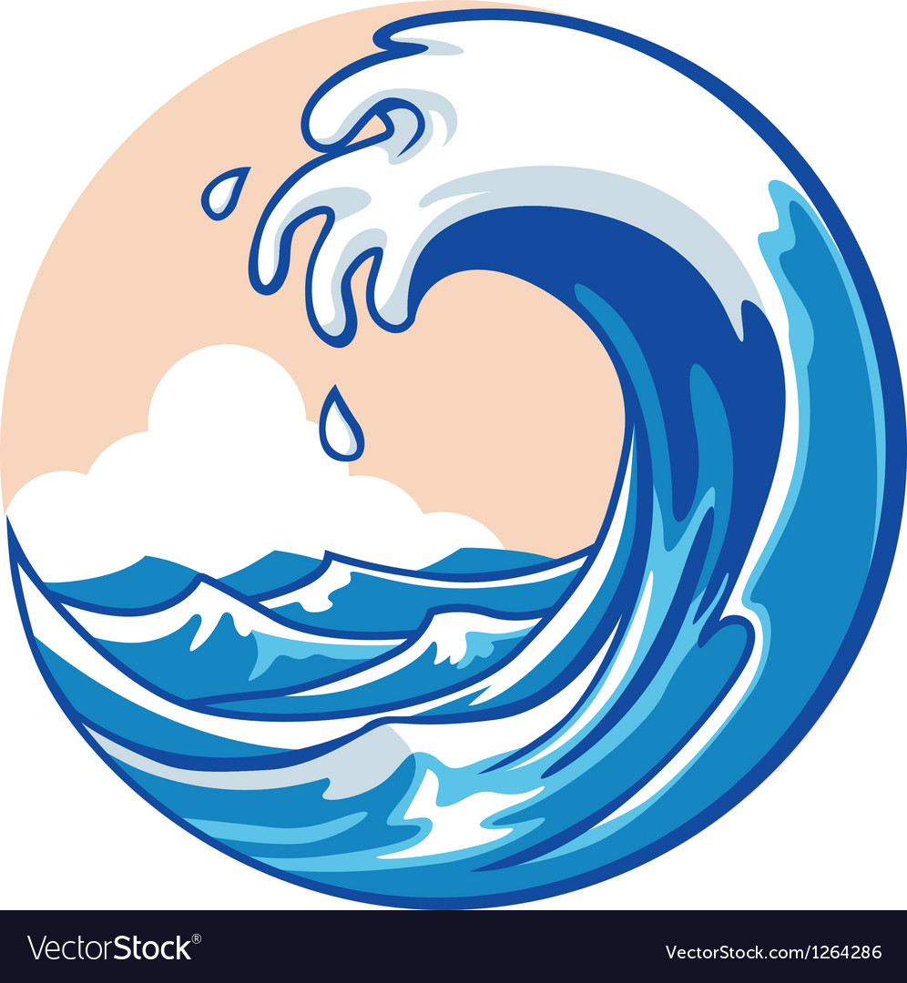 Ocean wave Royalty Free Vector Image - VectorStock Ocean wave Royalty Free Vector Image - VectorStock