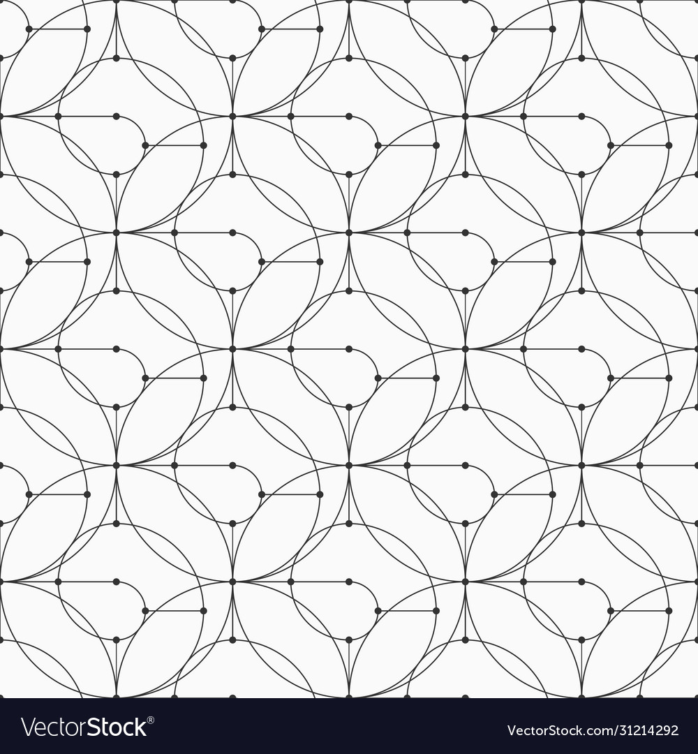 Abstract seamless pattern connecting circles Vector Image