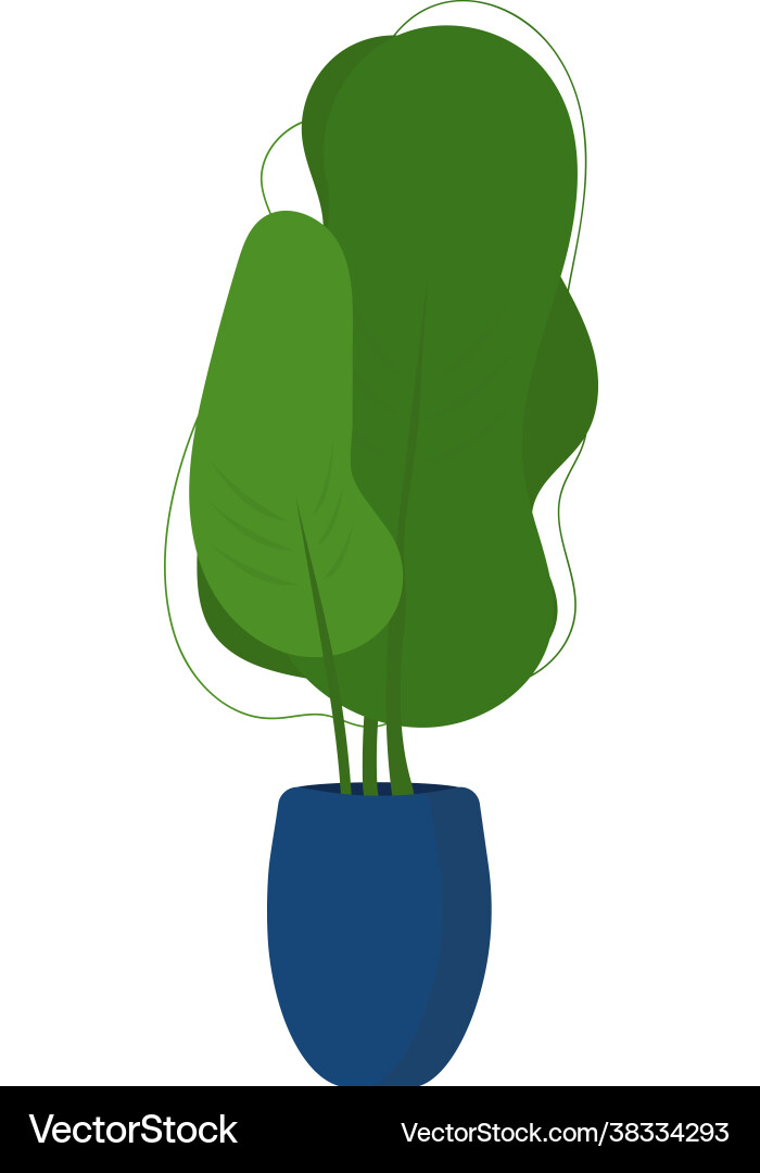 Indoor plant in a flat style small tree in a pot Vector Image