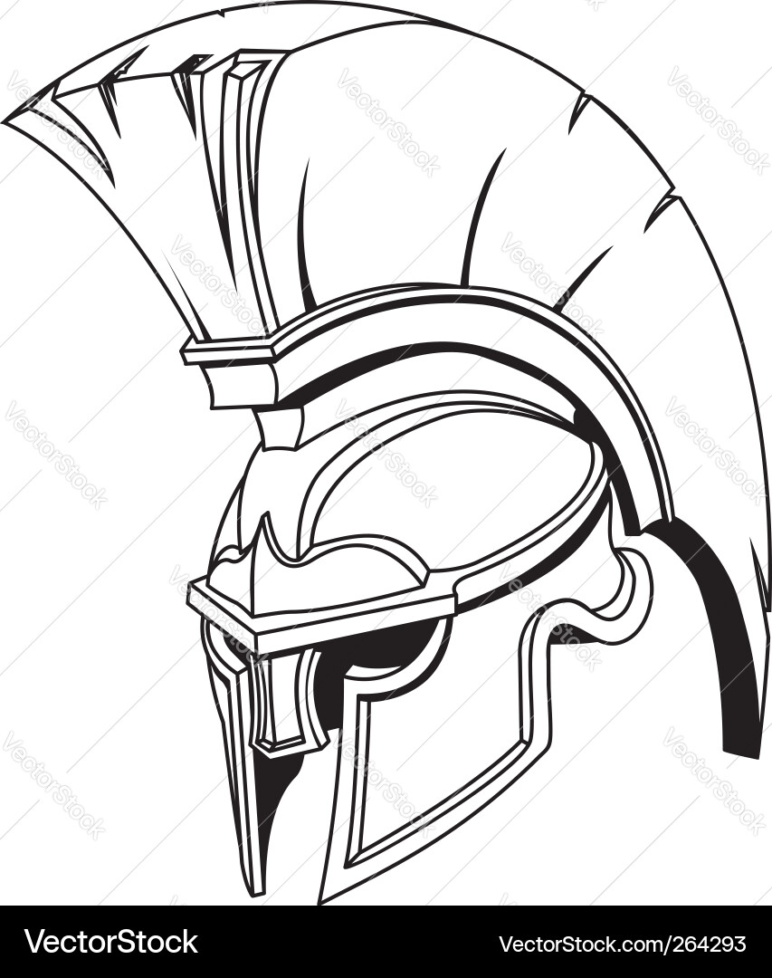 Roman gladiator helmet Royalty Free Vector Image