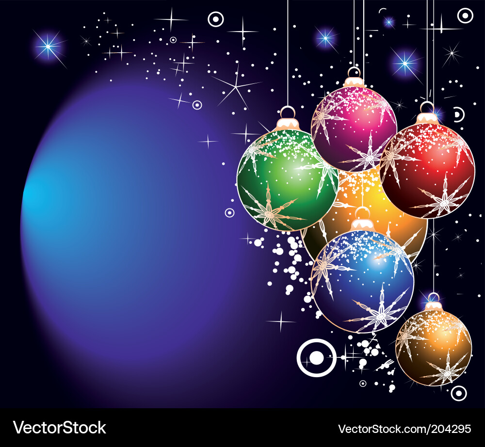 Christmas balls background Royalty Free Vector Image