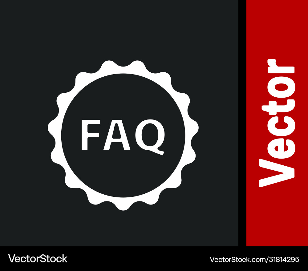 White label with text faq information icon Vector Image