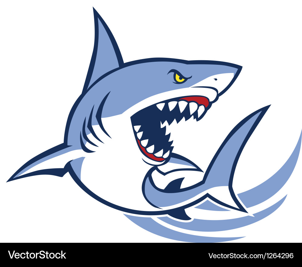 Shark mascot Royalty Free Vector Image - VectorStock
