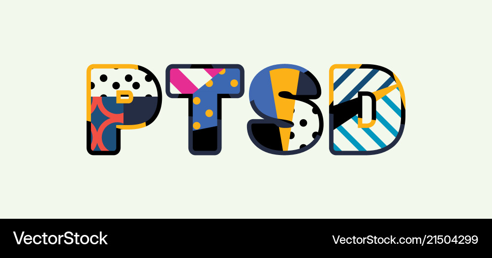 Ptsd concept word art Royalty Free Vector Image