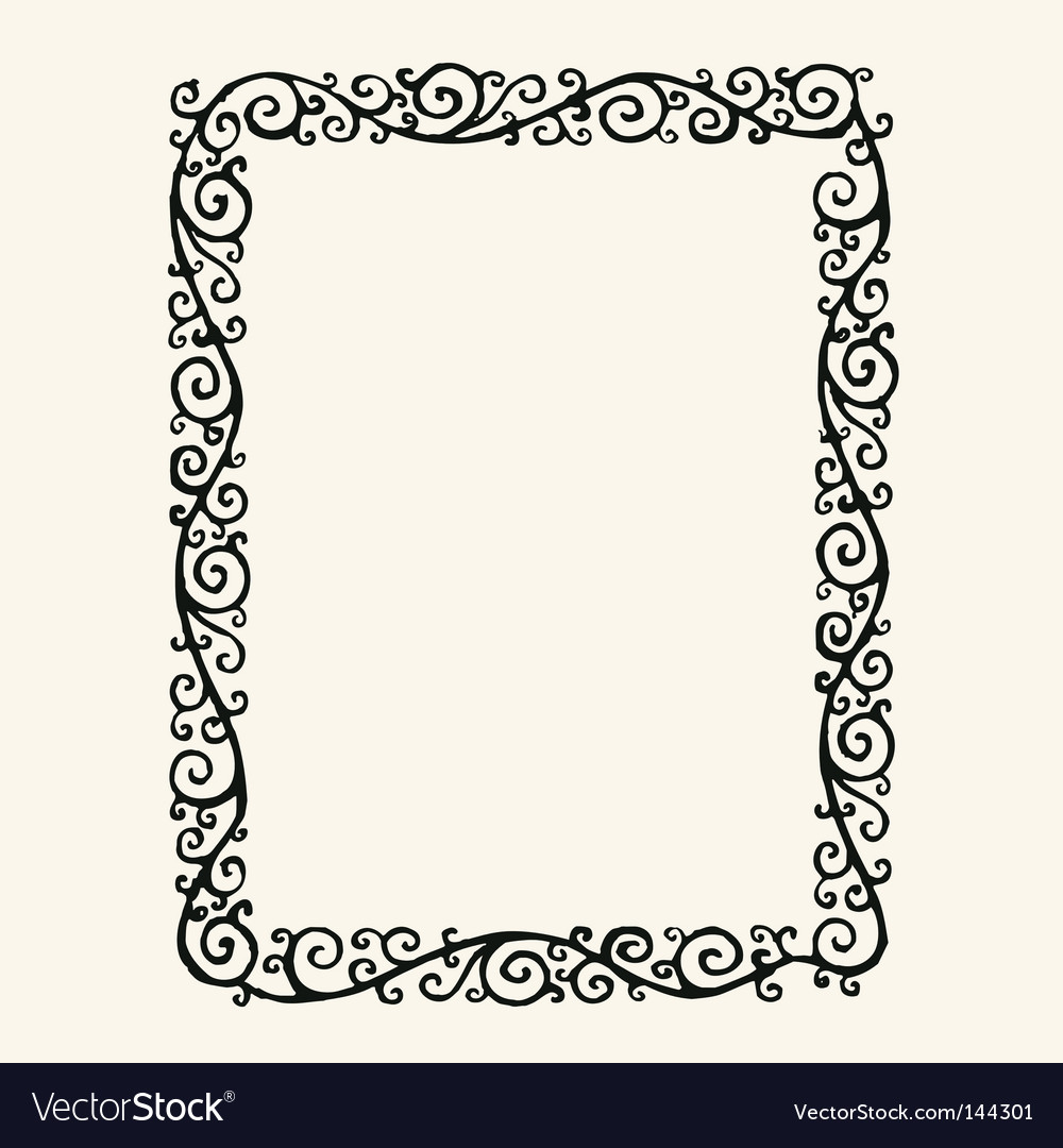 Swirl frame Royalty Free Vector Image - VectorStock