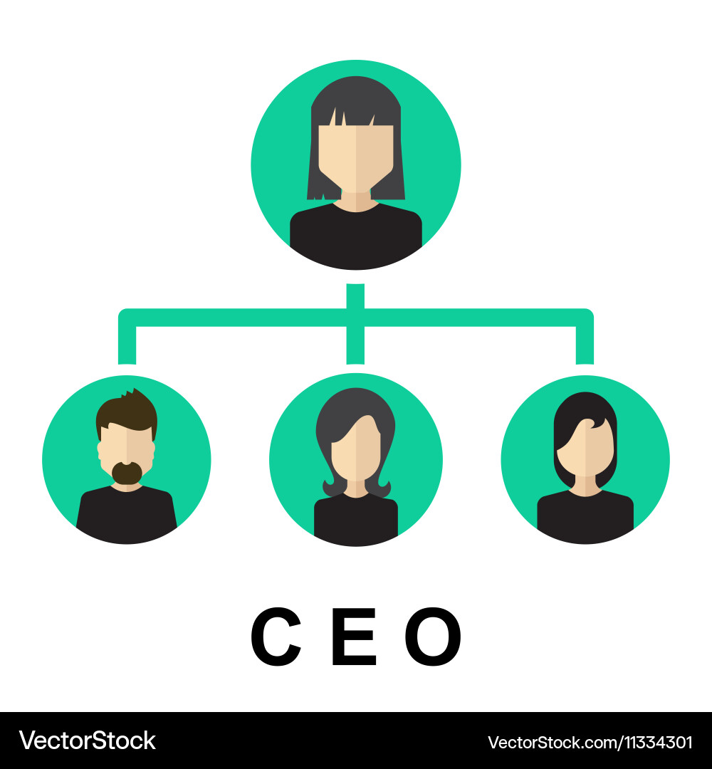 Team management ceo icon Royalty Free Vector Image