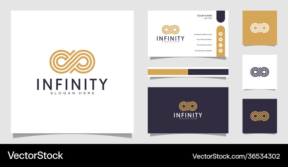 Infinity loop with line art style symbol Vector Image
