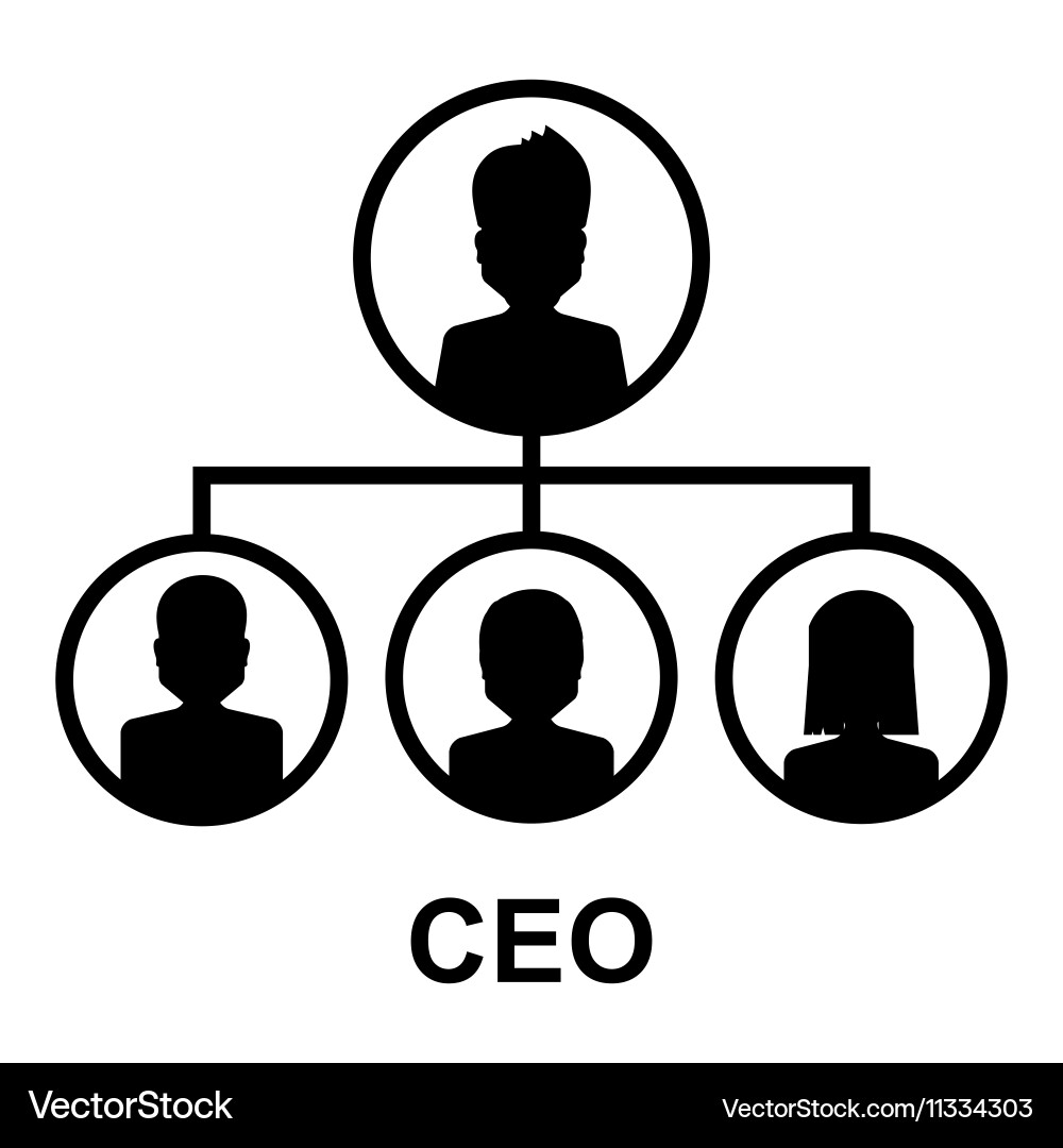 Team management ceo icon Royalty Free Vector Image