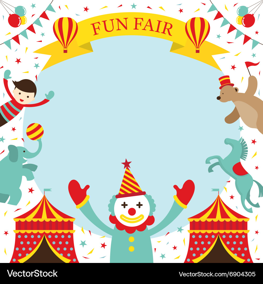 Fun Fair Carnival Circus Frame Royalty Free Vector Image