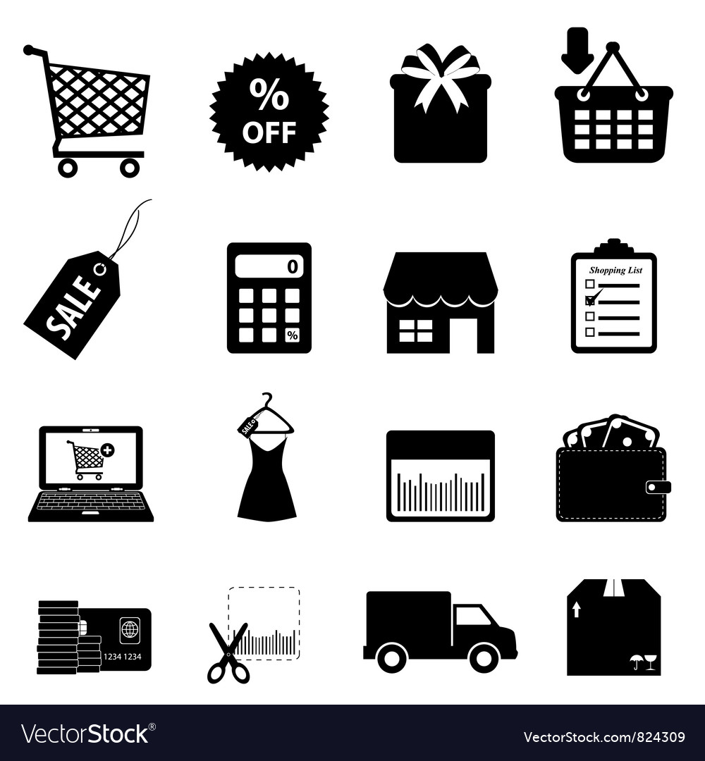 Retail icons Royalty Free Vector Image - VectorStock