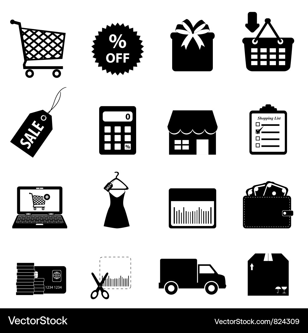 Retail icons Royalty Free Vector Image - VectorStock