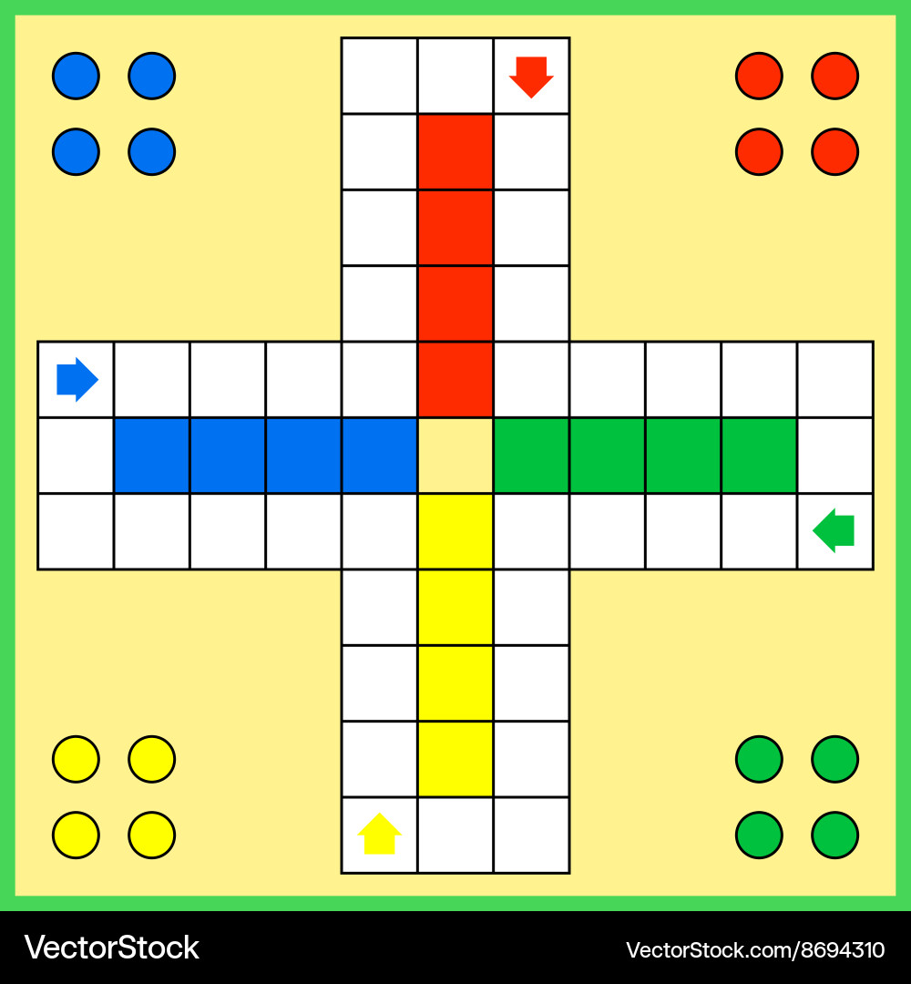 Ludo board game Royalty Free Vector Image - VectorStock