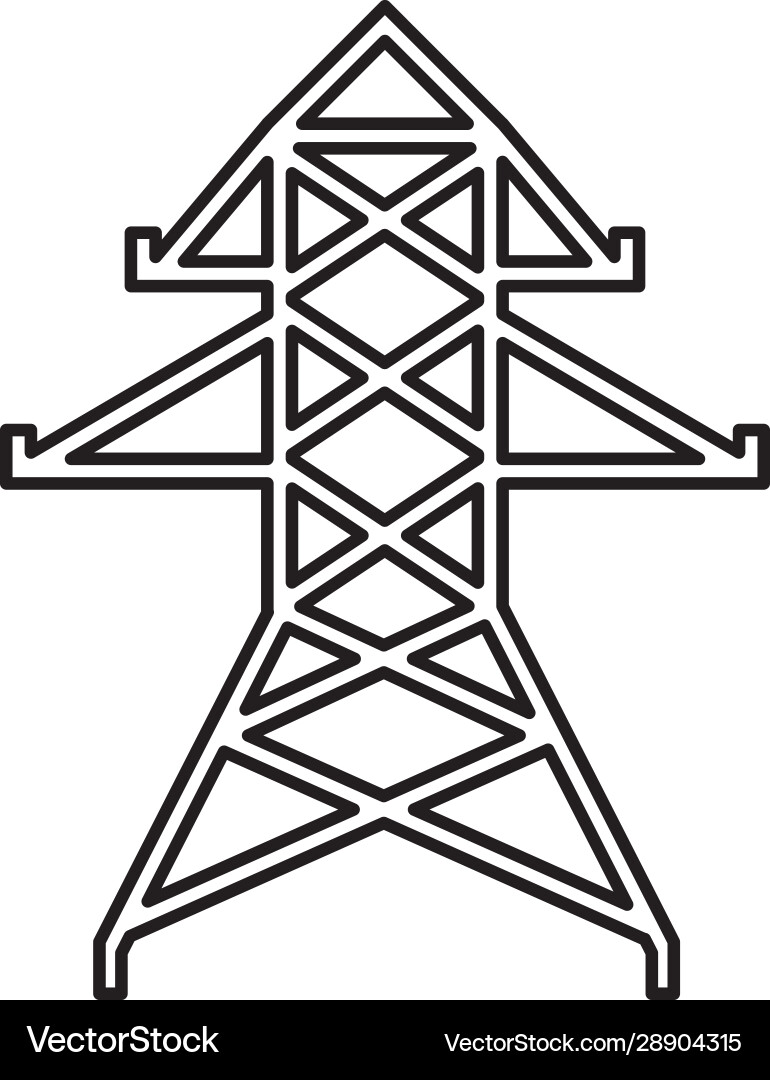 Energy tower isolated icon Royalty Free Vector Image