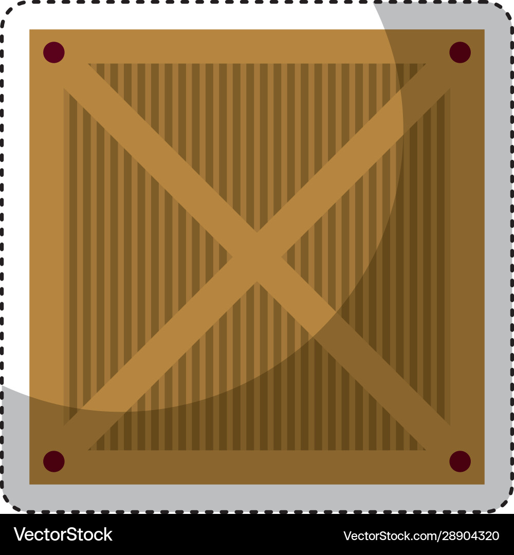 Box wood container isolated icon Royalty Free Vector Image