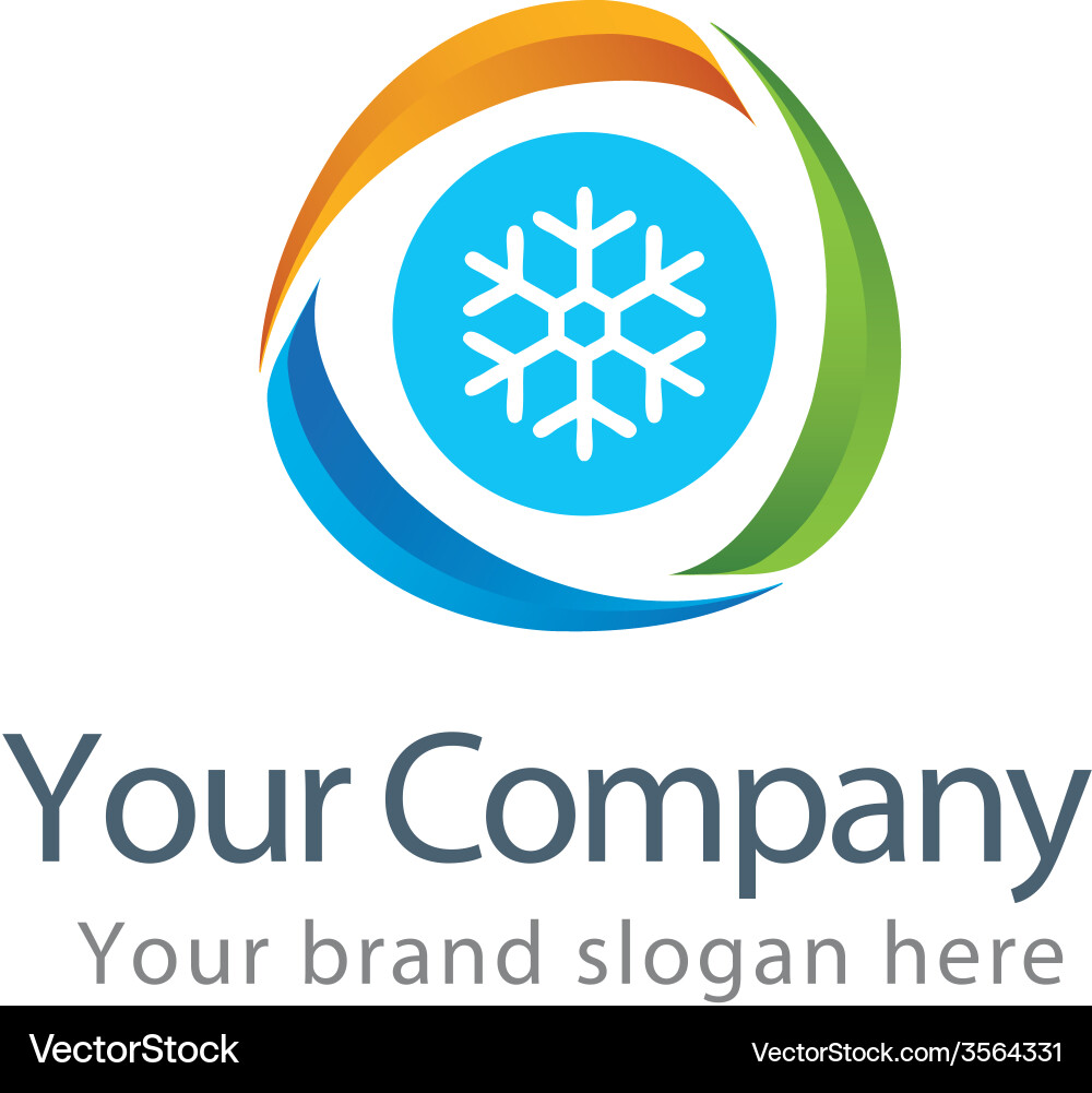 Cooling Work Logo Template Royalty Free Vector Image