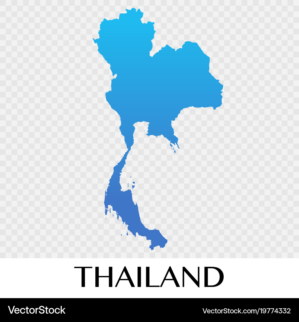 Thailand map in asia continent design Royalty Free Vector