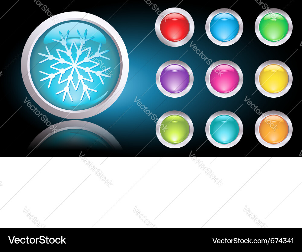 Christmas web button Royalty Free Vector Image