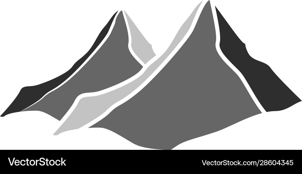 Mountain icon design template isolated Royalty Free Vector