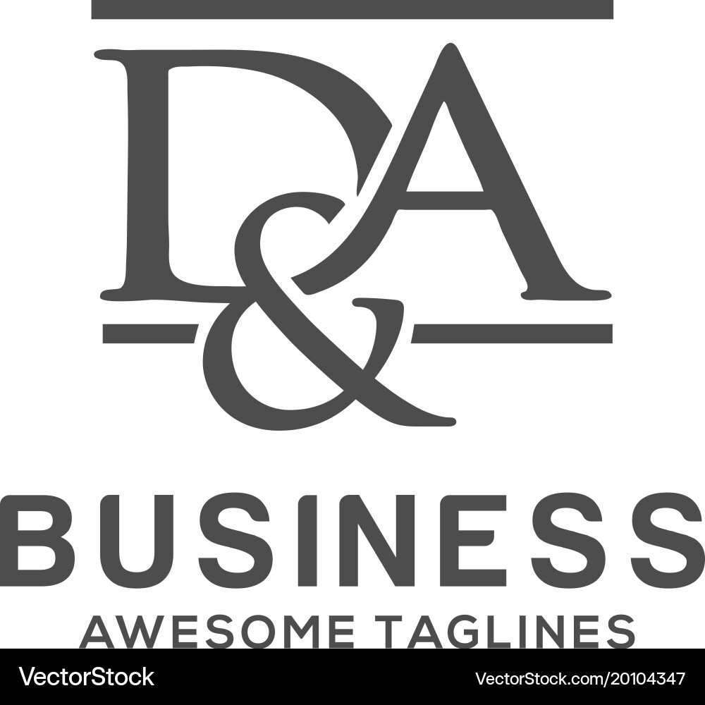 Da letter logo design Royalty Free Vector Image