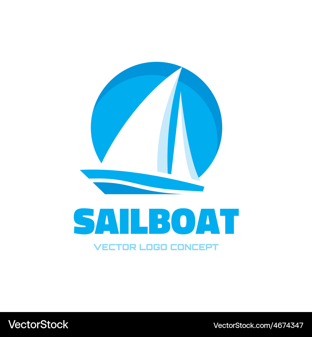 Sailboat - logo concept Royalty Free Vector Image