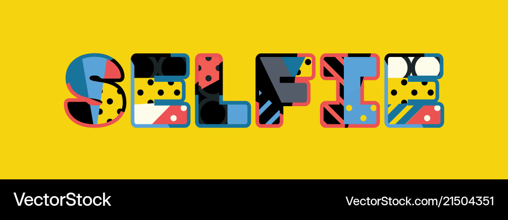 Selfie concept word art Royalty Free Vector Image