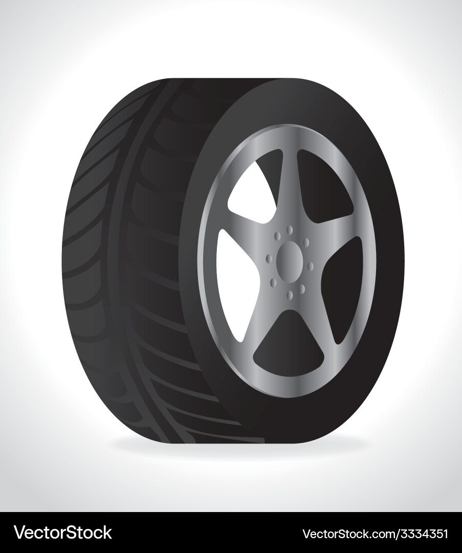 Tire design over white background Royalty Free Vector Image