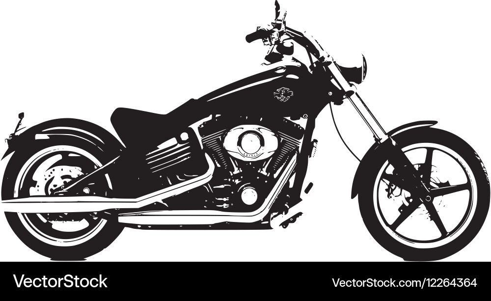 Harley davidson bike Royalty Free Vector Image