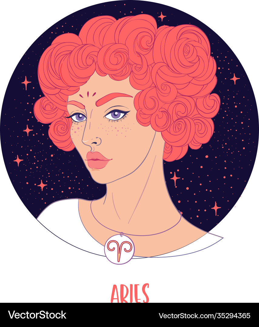 Aries astrological sign Royalty Free Vector Image