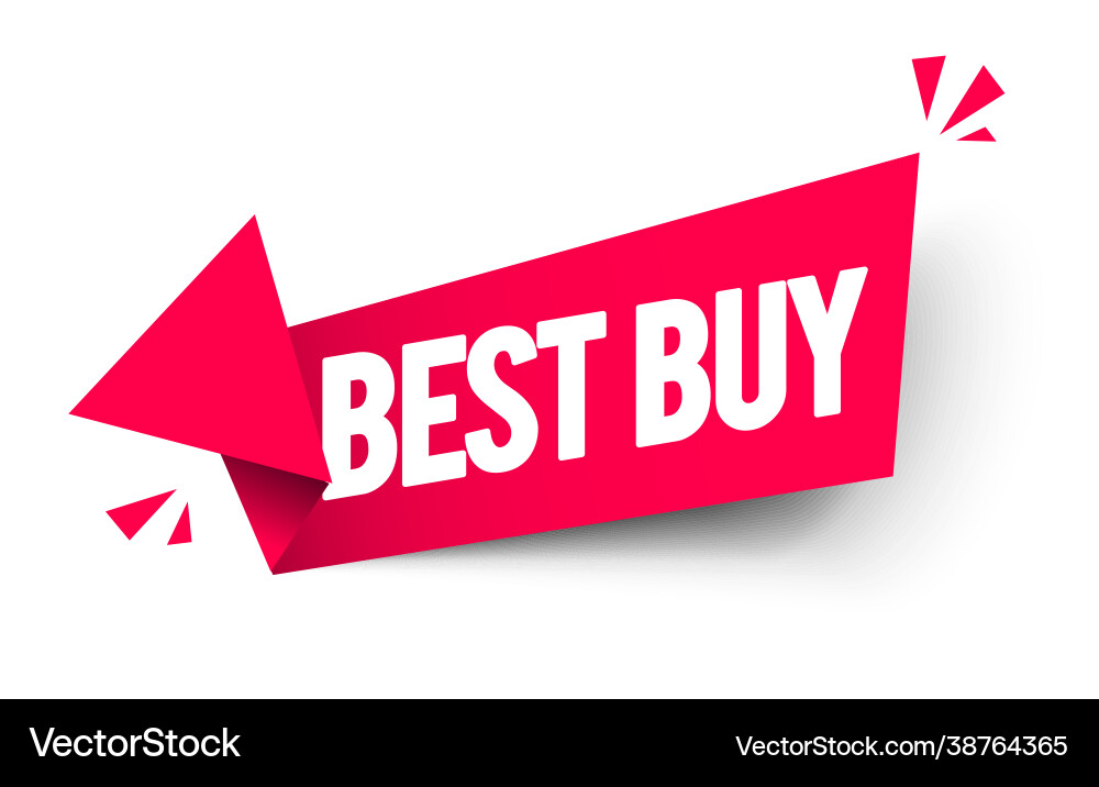 Best buy arrow label Royalty Free Vector Image