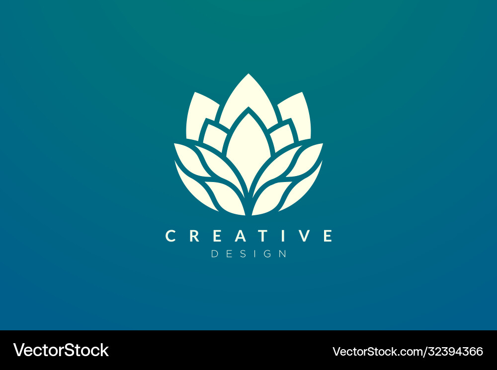 Design abstract flower and leaf logo for spa Vector Image