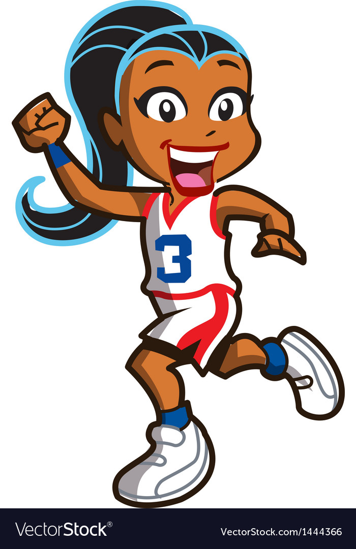 Girl Basketball Player Royalty Free Vector Image