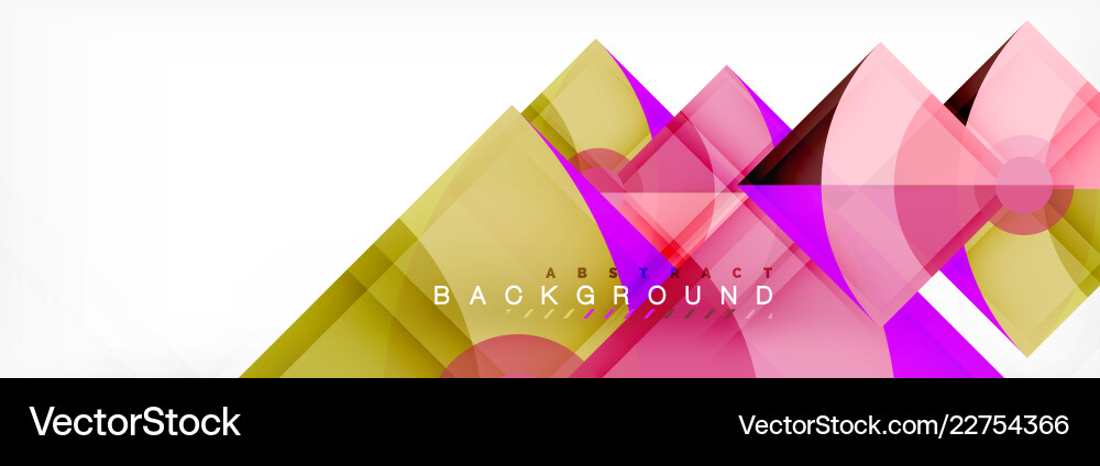 Triangles and circle geometric background Vector Image