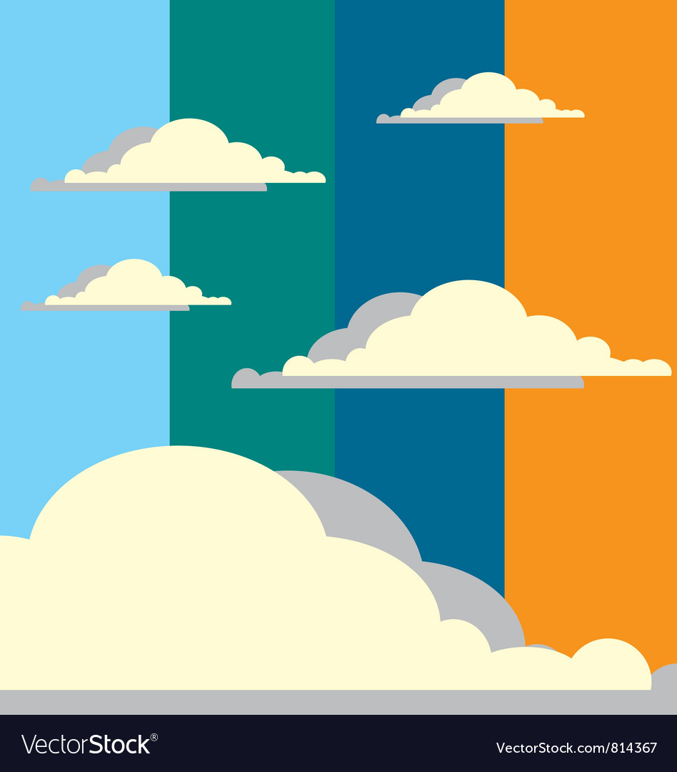 Cloudy sky Royalty Free Vector Image - VectorStock