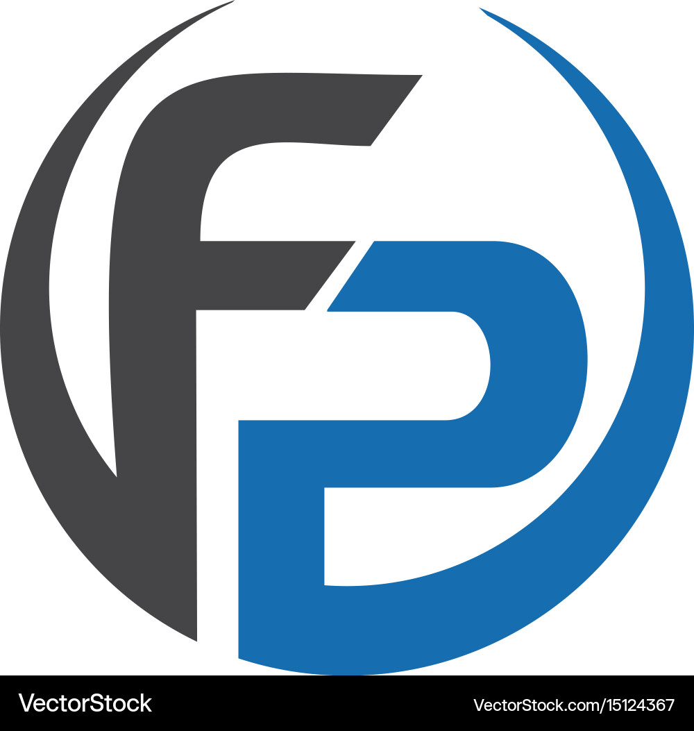 Fp letter business logo design Royalty Free Vector Image