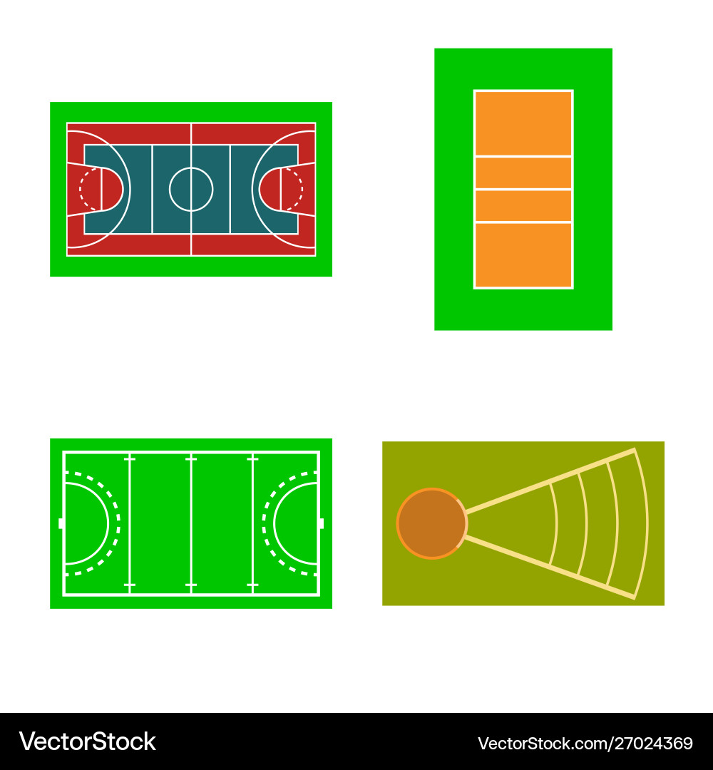 Design field and plan logo set field Royalty Free Vector