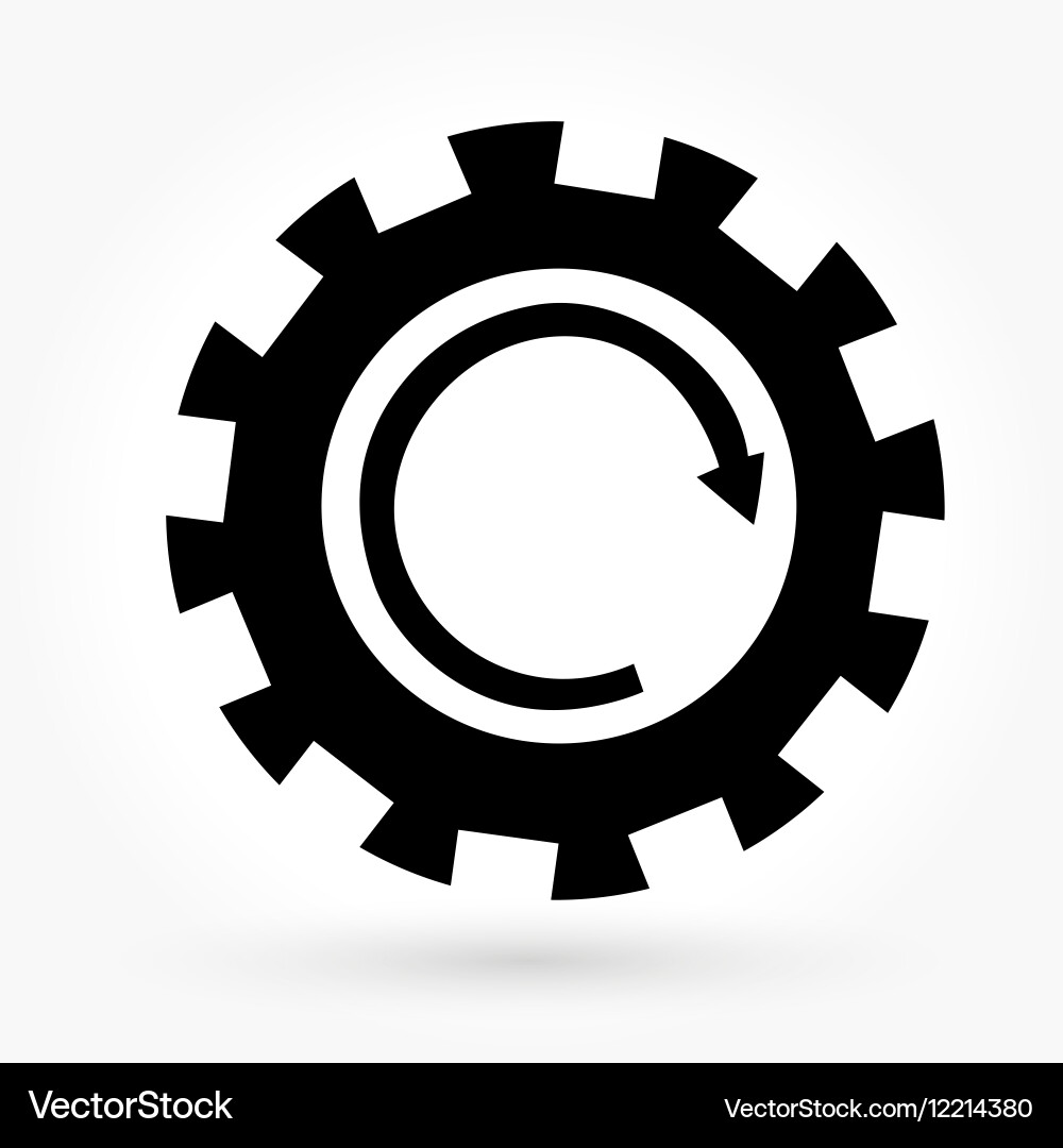 Machine Gear Wheel symbol Royalty Free Vector Image
