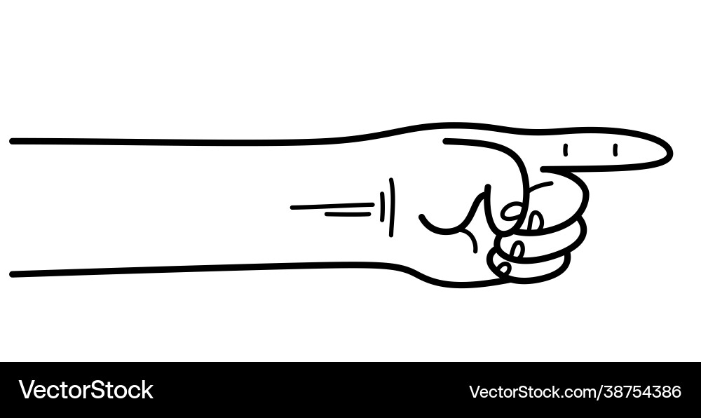 Pointing hand or design element flat style Vector Image