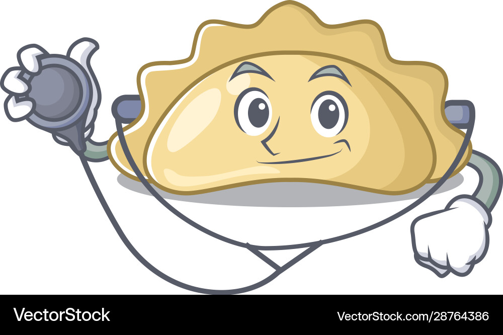 Smart and cool pierogi cartoon character Vector Image