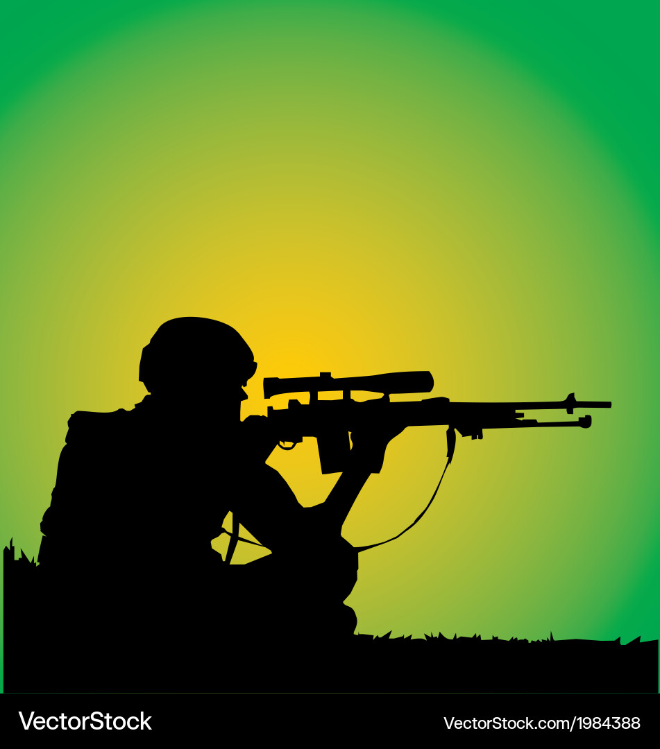 Sniper Silhouette Royalty Free Vector Image - VectorStock