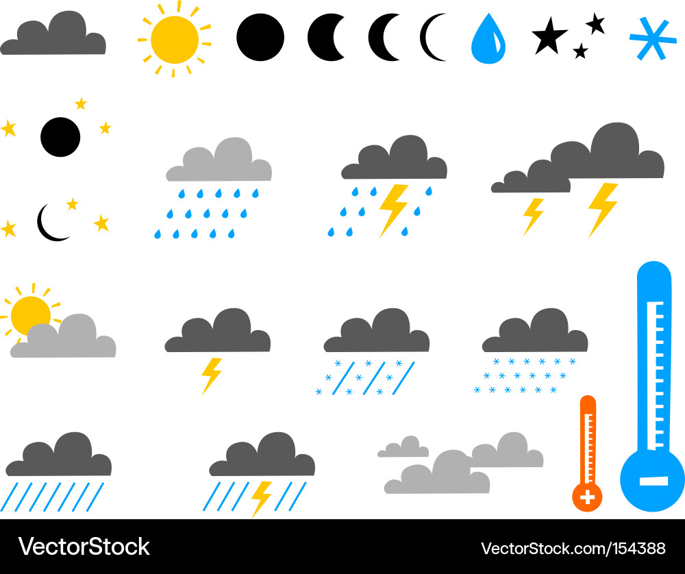 Weather and climate Royalty Free Vector Image - VectorStock