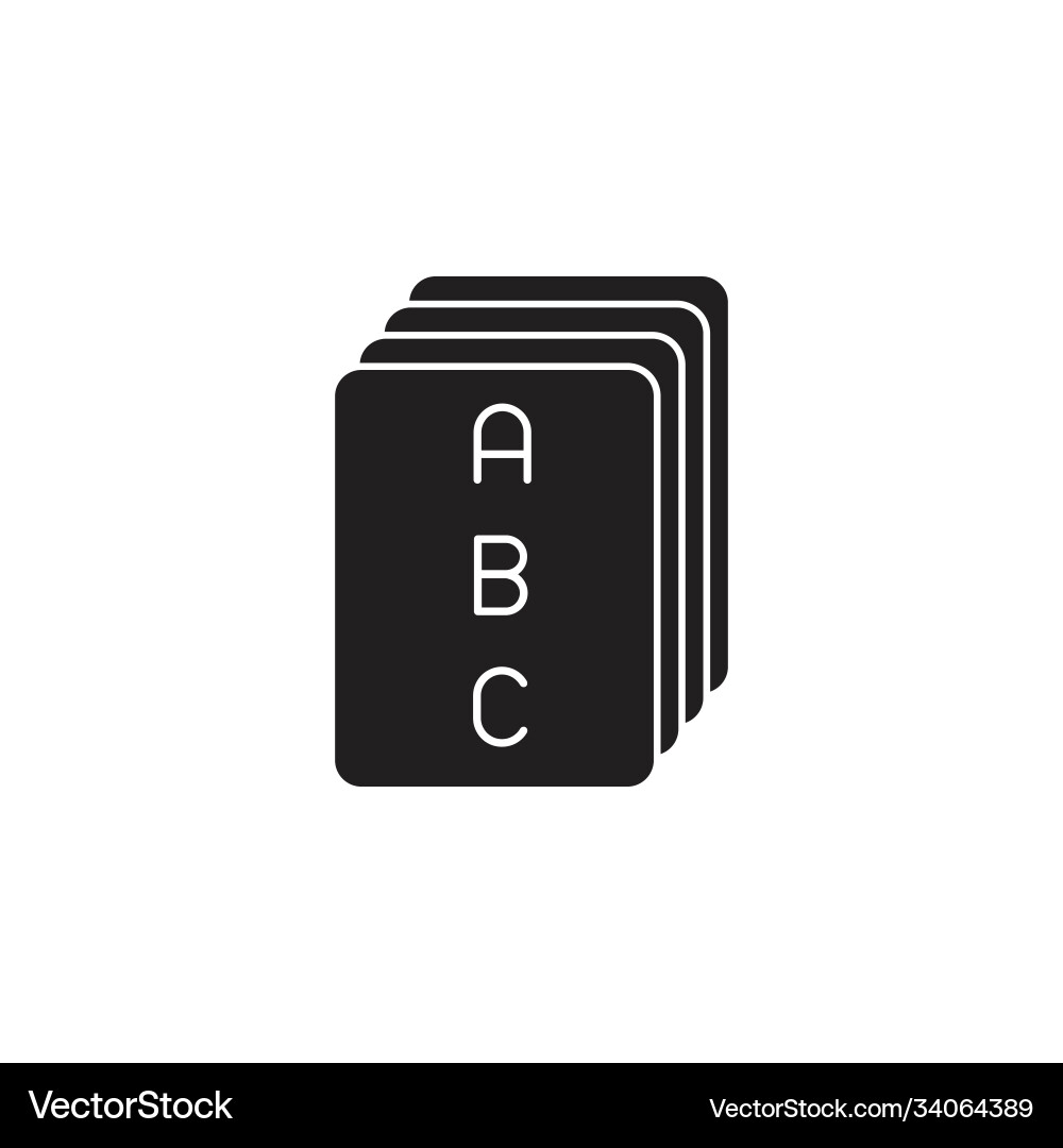 Text abc card symbol decoration Royalty Free Vector Image