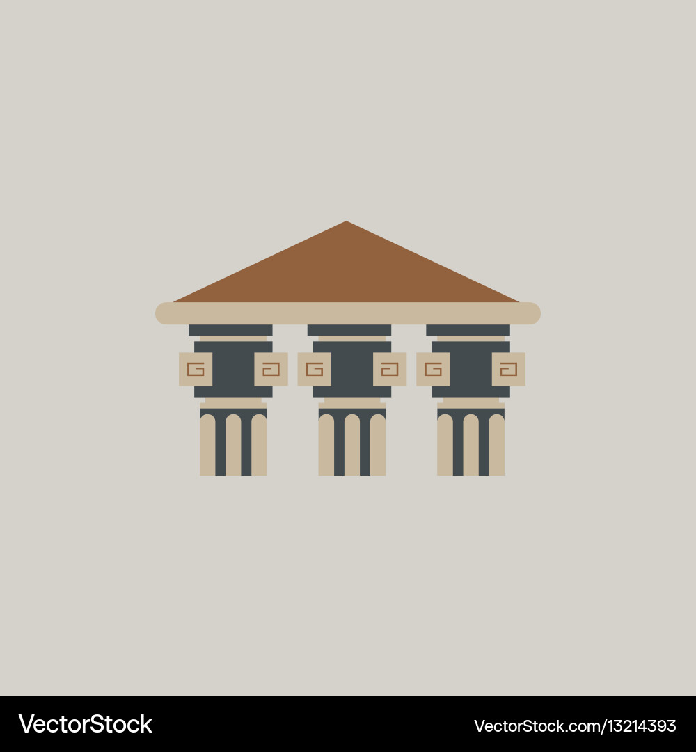 Greek Temple Icon Seamless Pattern - Stock Image - Everypixel