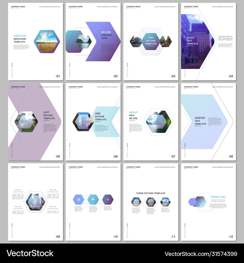 Creative brochure templates with colorful Vector Image